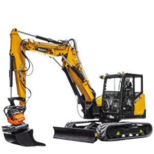 Kompaktbagger SANY SY 80U 2PB Verstellausleger | sany-bagger.com